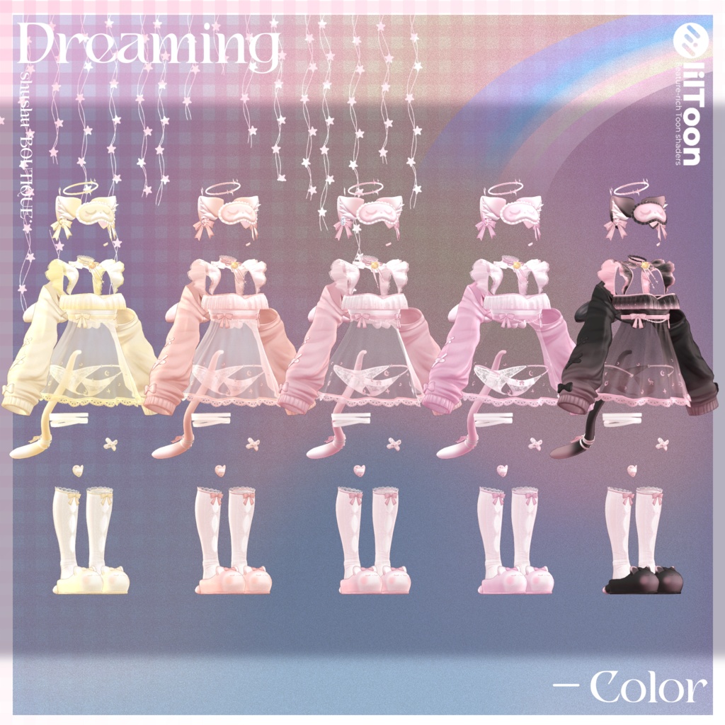 [ 愛莉 & しなの ]Dreaming & Lovely Neco Bikini 😺 (VRC 3Dアイテム) - shushu *BOUTIQUE* - BOOTH