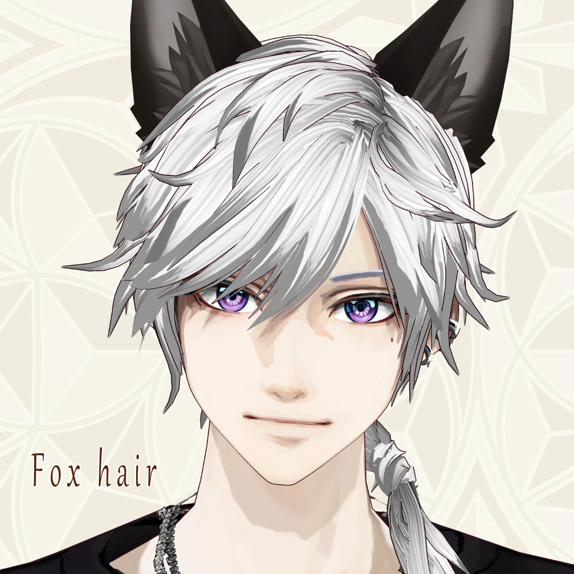 フォックスヘアー Fox hair_men's VRoidヘアプリセット VRMアバター - 萬屋 - BOOTH