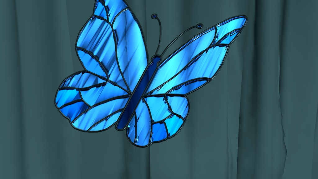 [VRChat/MA] Glass Butterfly Pet - いんすたんす - BOOTH