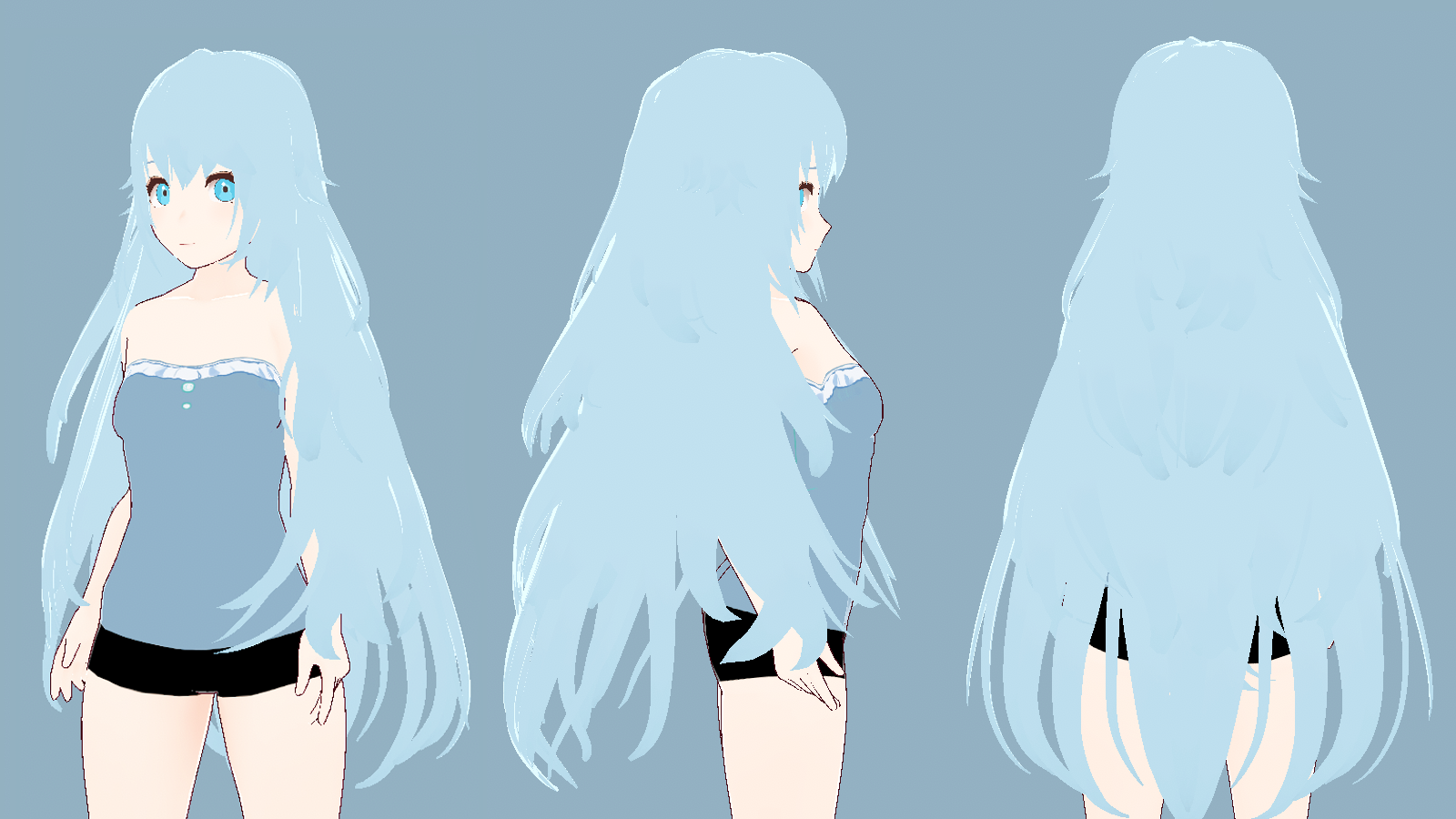 【VRoid】 Long hair - LECHE - BOOTH