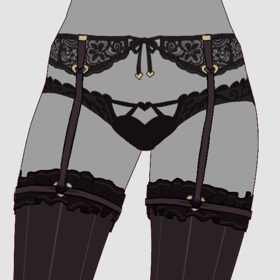 【VRoid】striped stocking - LECHE - BOOTH