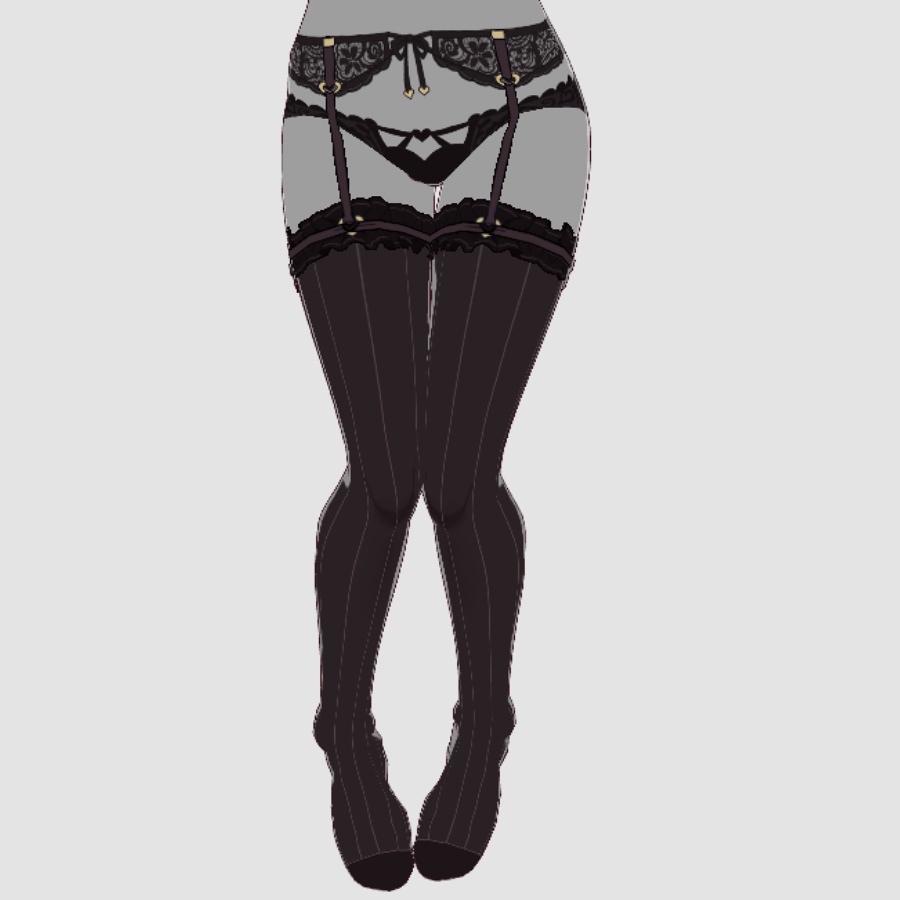 【VRoid】striped stocking - LECHE - BOOTH