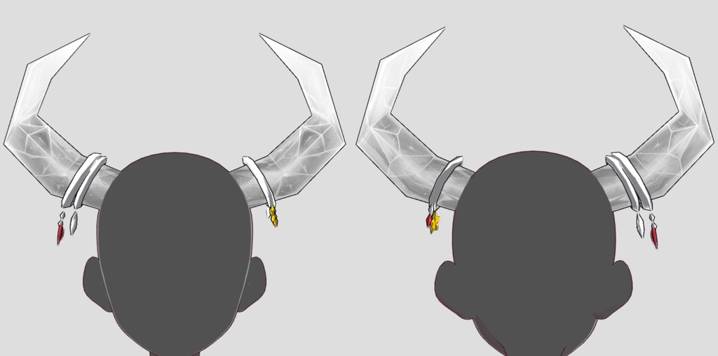 【VRoid】 Crystal horns - LECHE - BOOTH