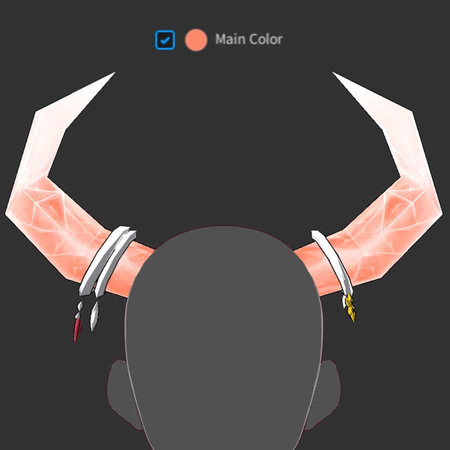 【VRoid】 Crystal horns - LECHE - BOOTH