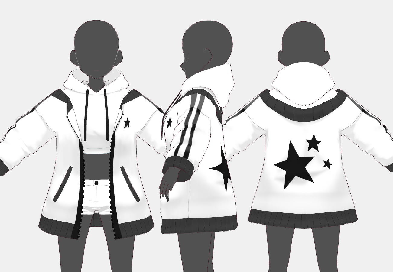 【VRoid】star jacket - LECHE - BOOTH