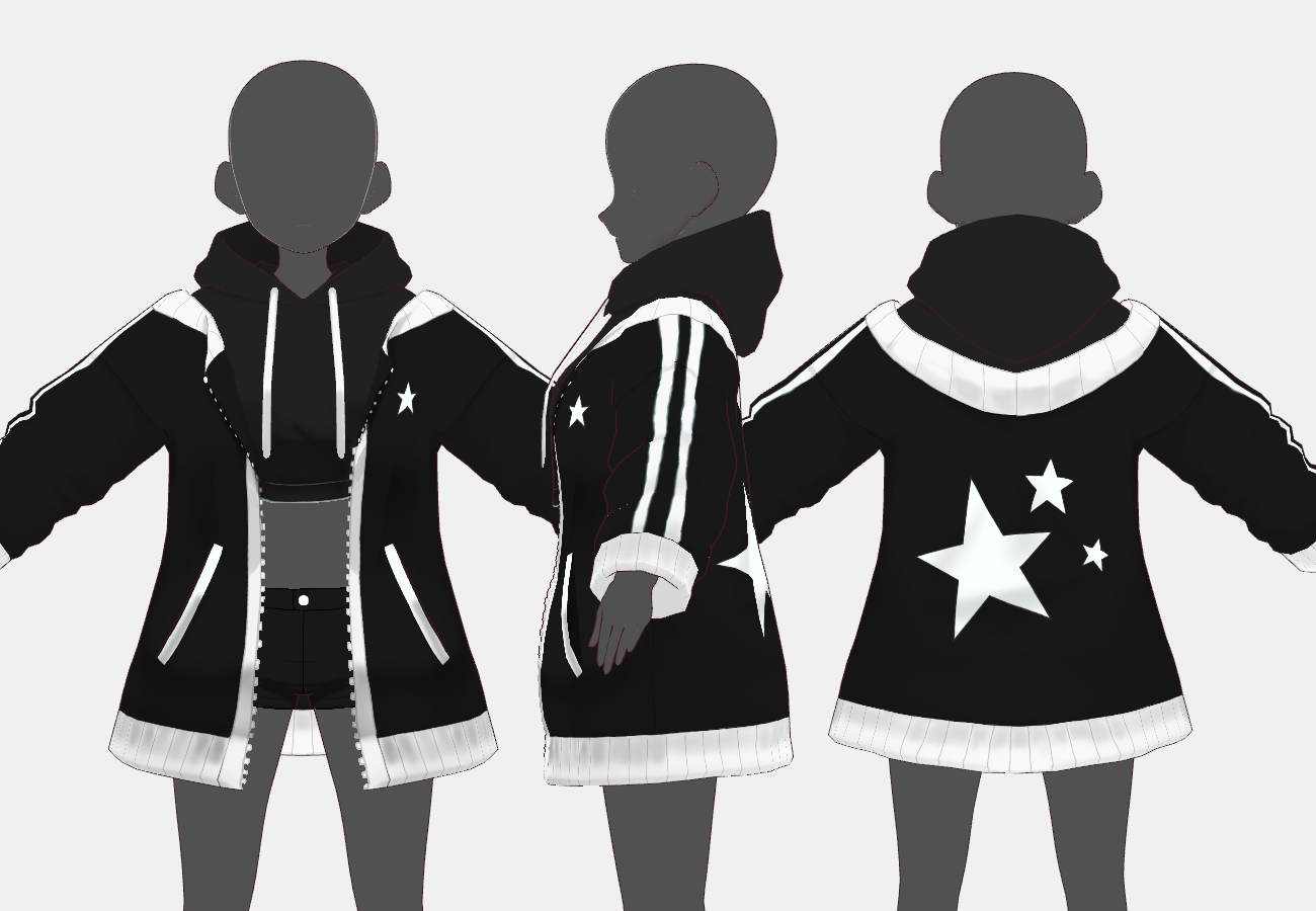 【VRoid】star jacket - LECHE - BOOTH