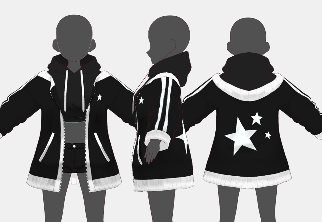 【VRoid】star jacket - LECHE - BOOTH