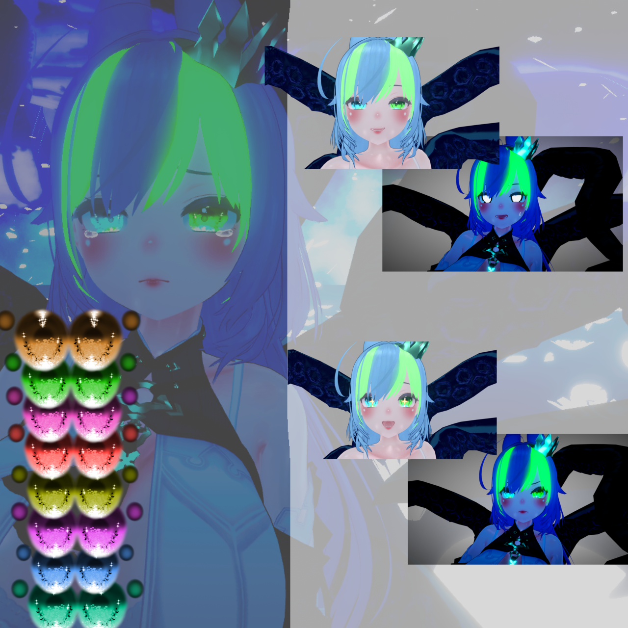 「幽怩」Yuni Makeup face , breast cleavage and eye set - >ᵥᵥ ᵥᵥ