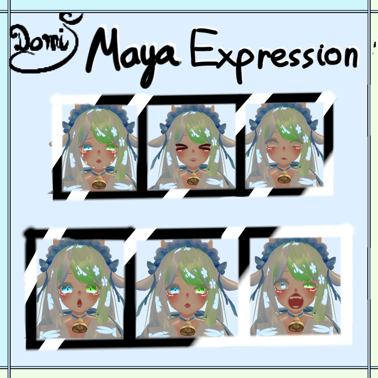 💚~ Maya Boo expression ~💙 - >ᵥᵥ ᵥᵥ