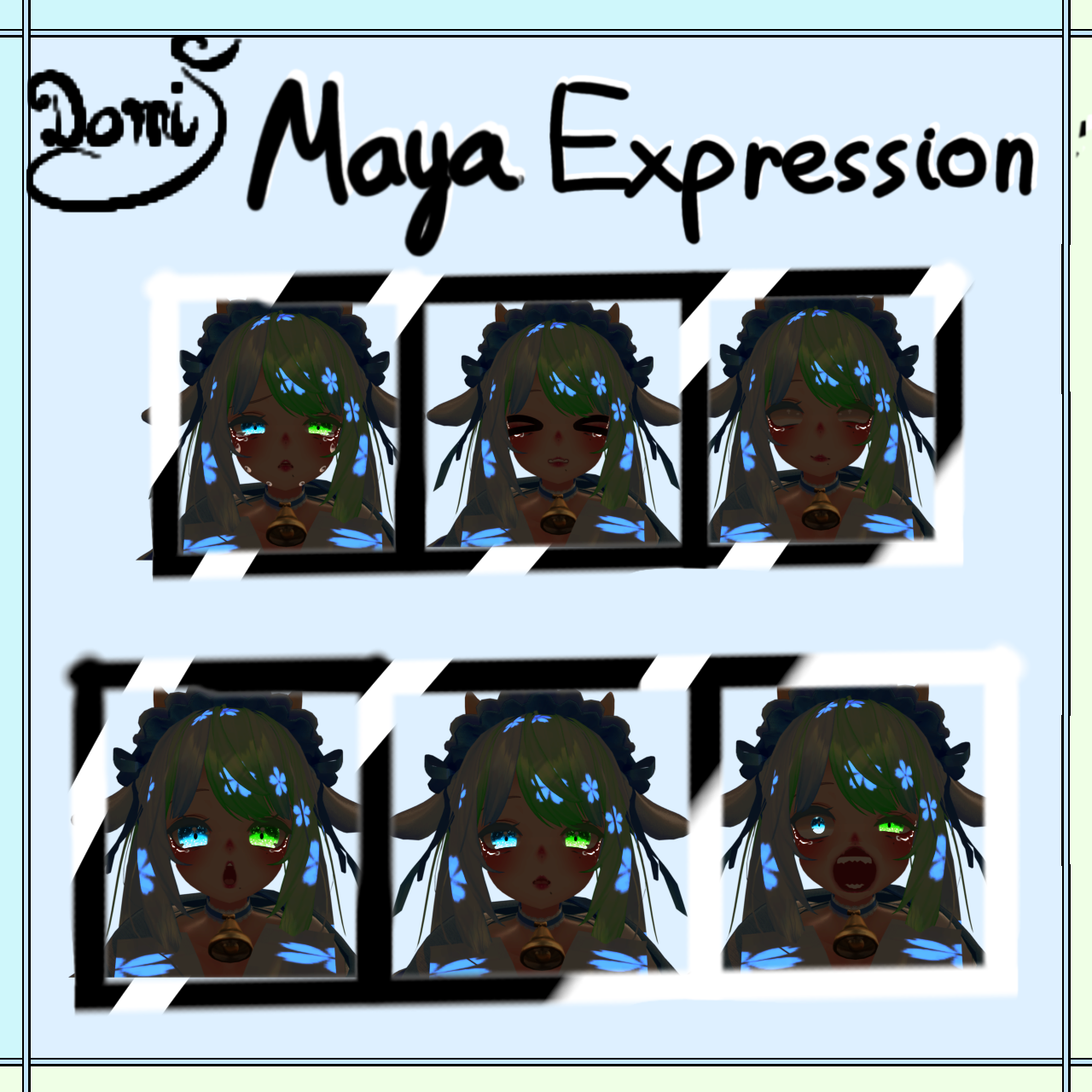 💚~ Maya Boo expression ~💙 - >ᵥᵥ ᵥᵥ