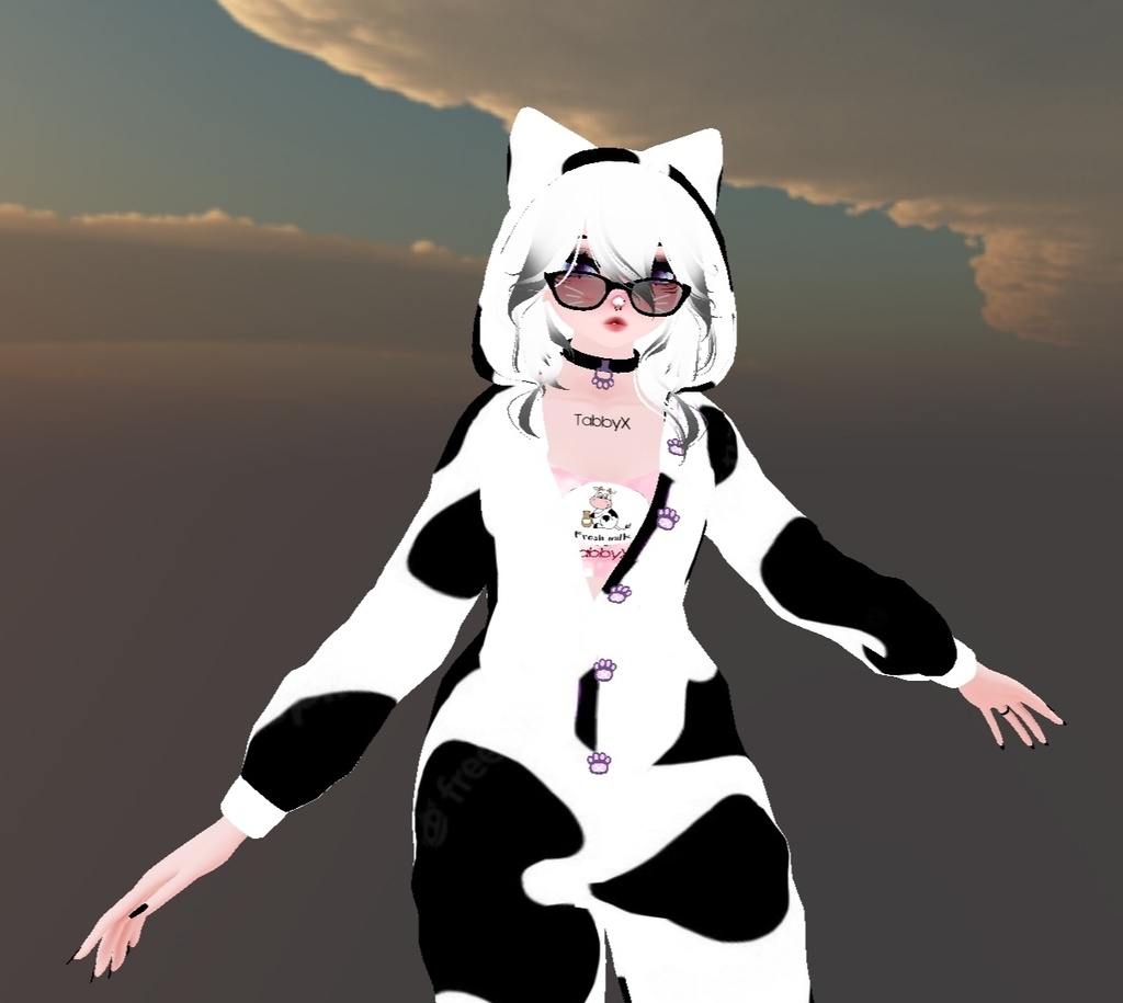Cow design Cat girl Vrm file - TabbyX Vrm - BOOTH