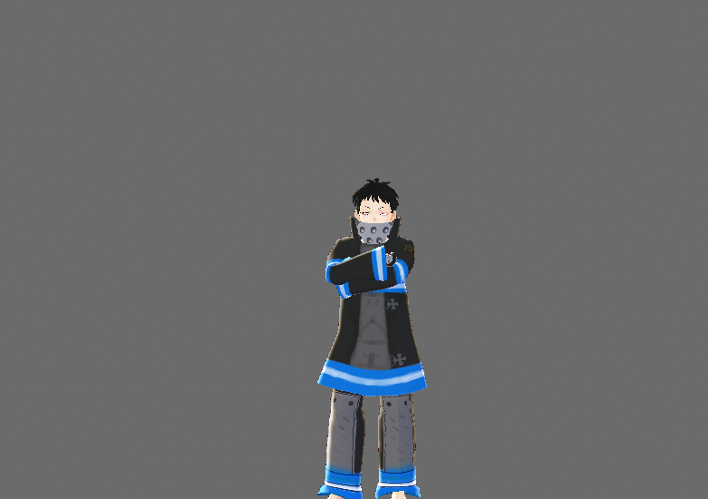 Shinra Fire Force Avatar Model - Dark Otaku Emotes - BOOTH
