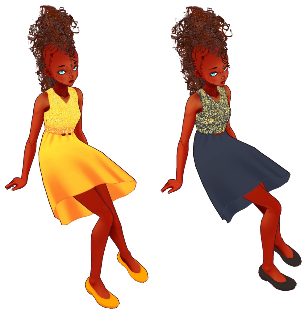 Dress Texture Outfit (VRoid) - Adore Artistry - BOOTH