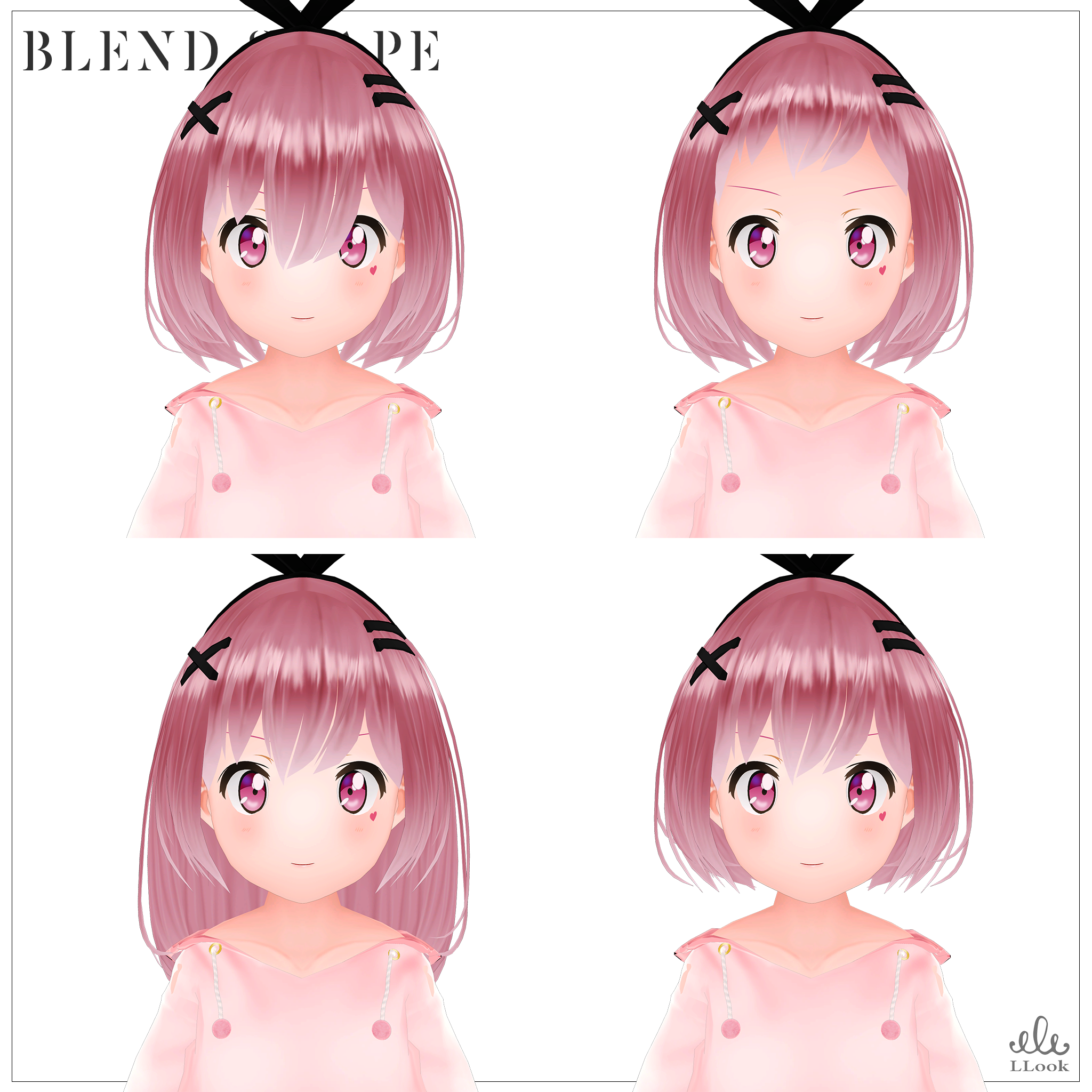 『えるるっく ver3.1』オリジナル3Dモデル【MMD、VRChat、Blender、Unity、FBX、対応】 - えるるっく - BOOTH