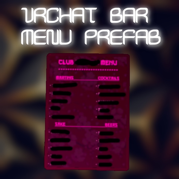 Bar Menu Prefab - D a e l y n - BOOTH