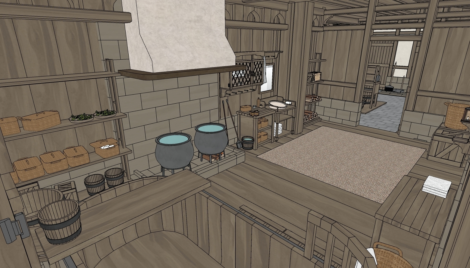 Medieval House 3Floor Set + 408 Material/Prop - NOMEN - BOOTH