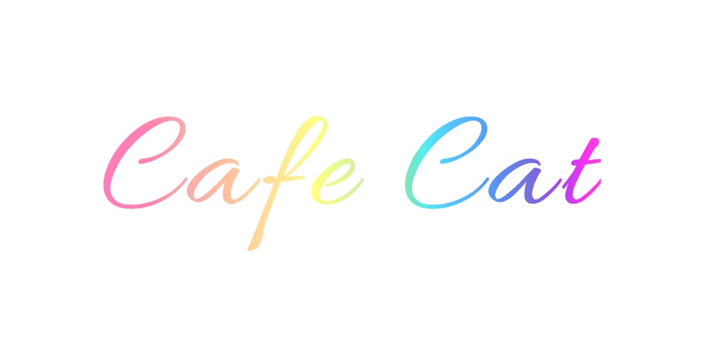Cafe Cat foodie rainbow [white] - cafecat - BOOTH