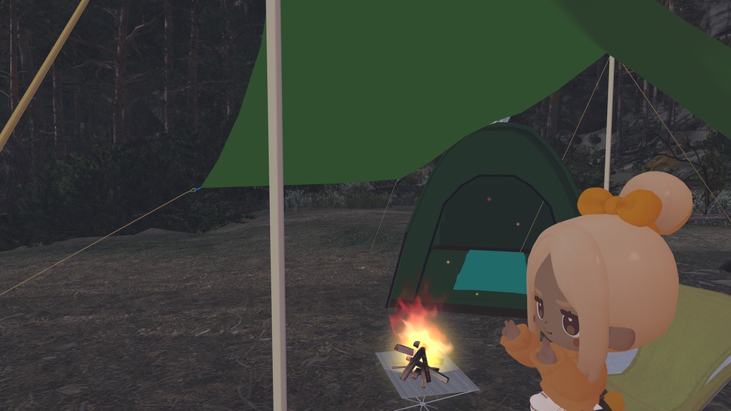 【8月末までチル焚火セットのみ無料配布中！】キャンプ気分！2種類のアバターテントセット＋α - virtualcampers - BOOTH