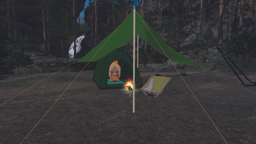 【8月末までチル焚火セットのみ無料配布中！】キャンプ気分！2種類のアバターテントセット＋α - virtualcampers - BOOTH