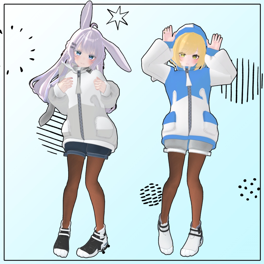 【VRChat】 8アバター対応 「RaviRabbit」 - メリキィ工房 - BOOTH