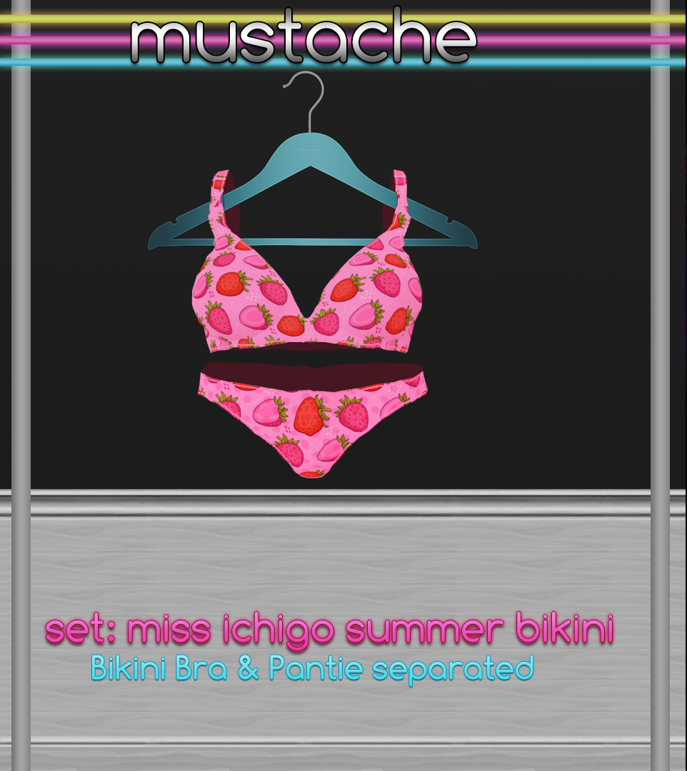 Miss Ichigo Summer Set - Dress + Bikini - Mustache - BOOTH