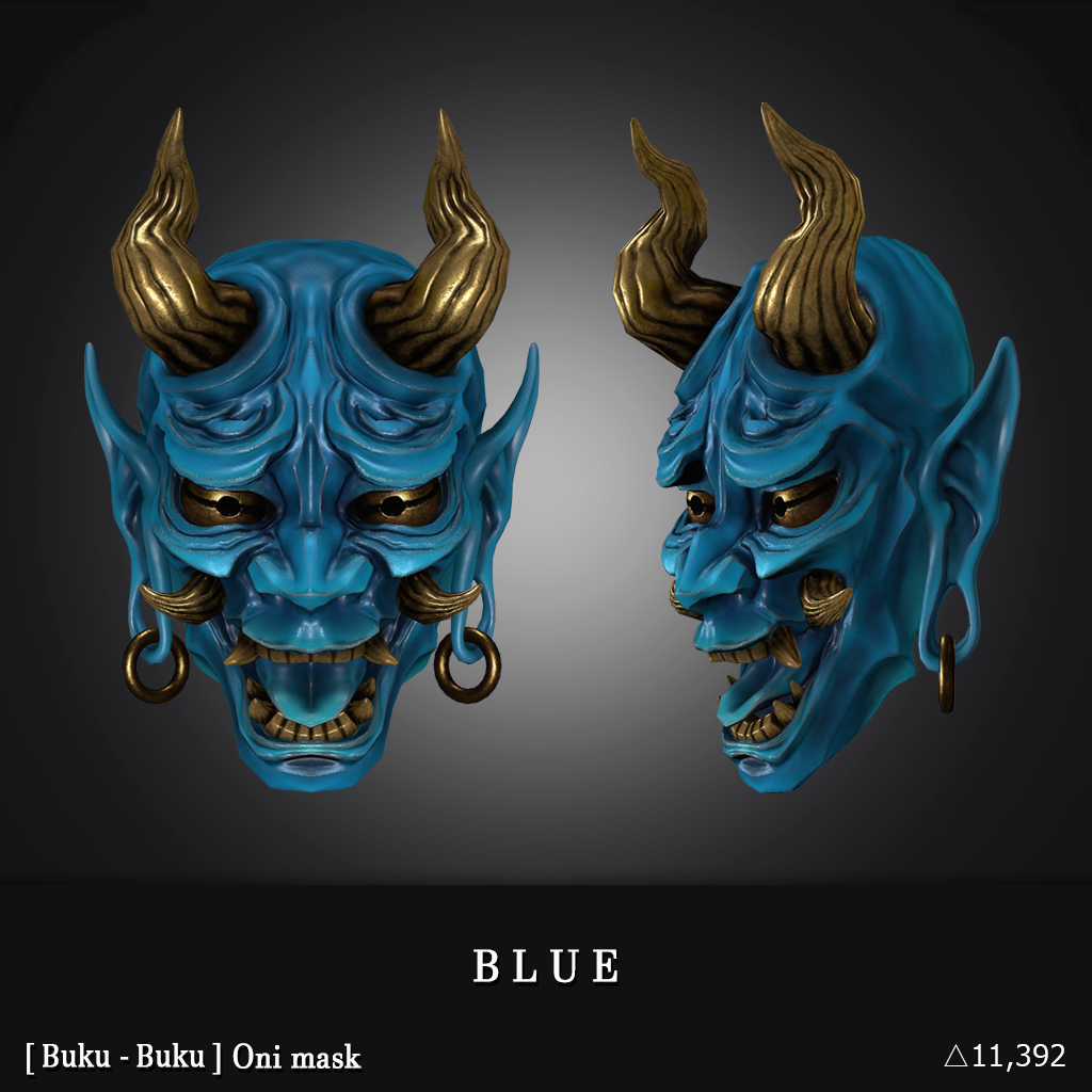 3Dモデル『Oni mask』VRChat想定 - [Buku-Buku] - BOOTH