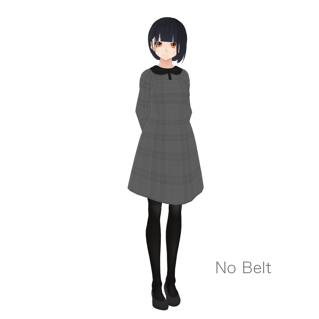[VRoid] ROUND COLLAR WOOL DRESS / 丸襟ウール生地ワンピース - vear clo. - BOOTH
