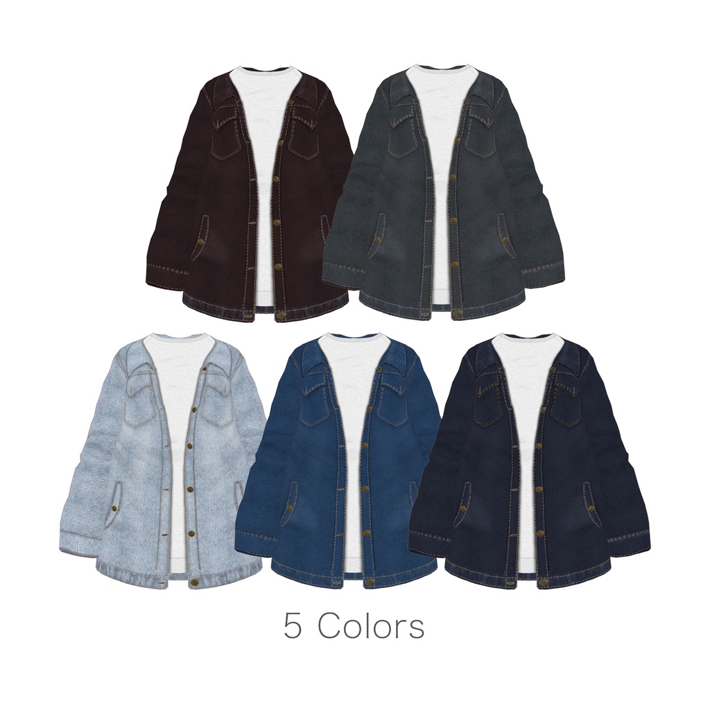 [VRoid] DENIM JACKET / オーバーサイズデニムジャケット - vear clo. - BOOTH