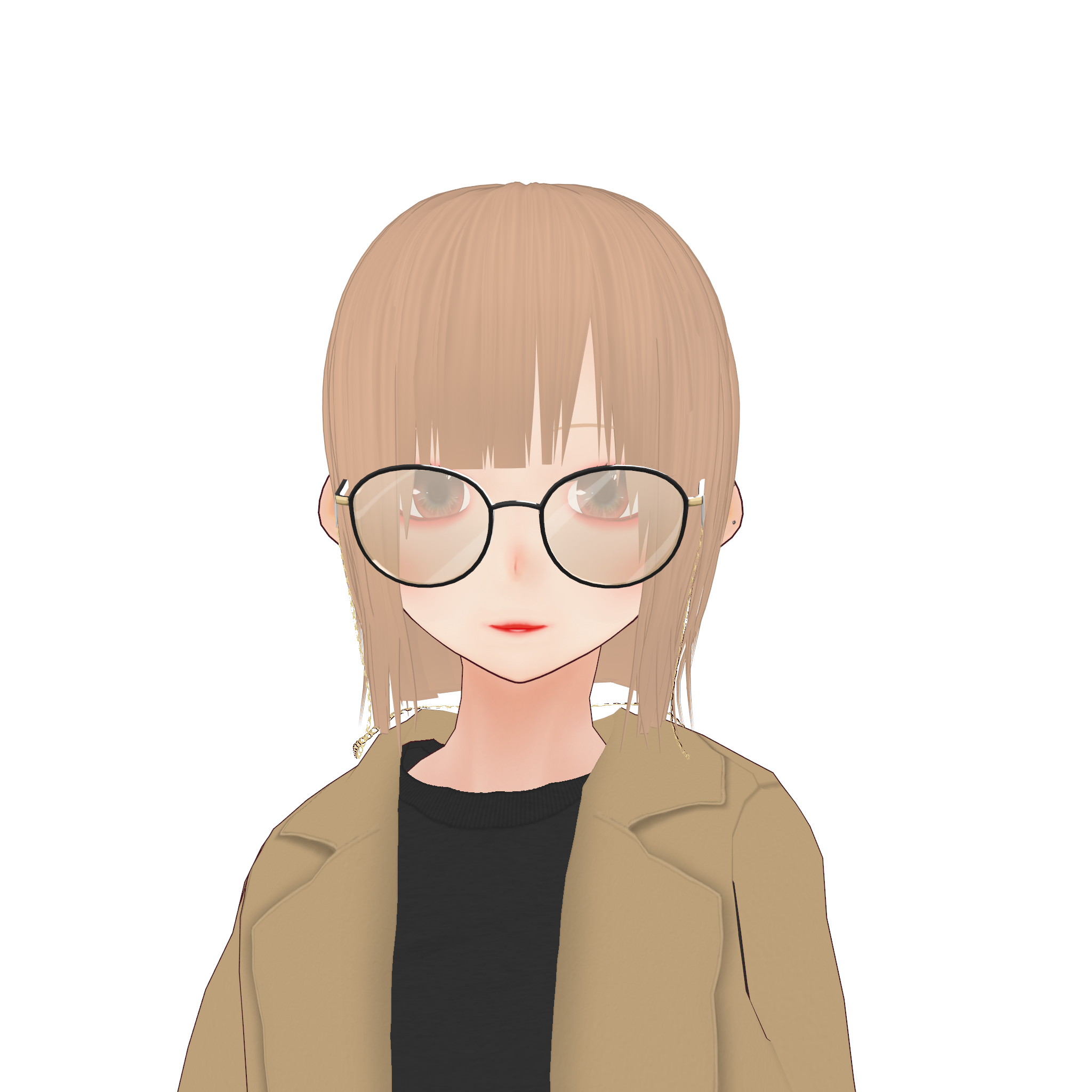 [VRoid] ROUND GLASSES / 丸メガネ(メガネチェーン付) - vear clo. - BOOTH