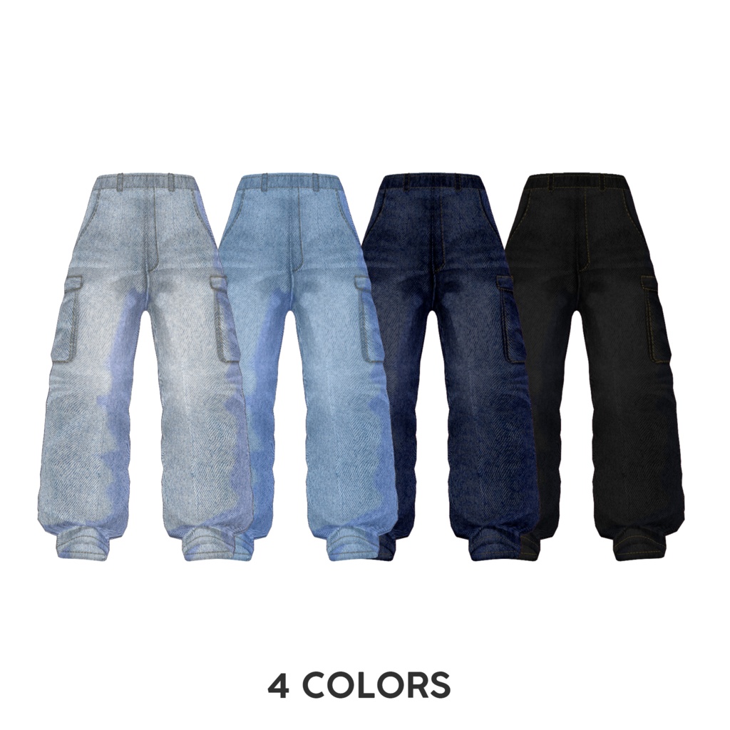 [VRoid] DENIM CARGO PANTS / デニムカーゴパンツ - vear clo. - BOOTH