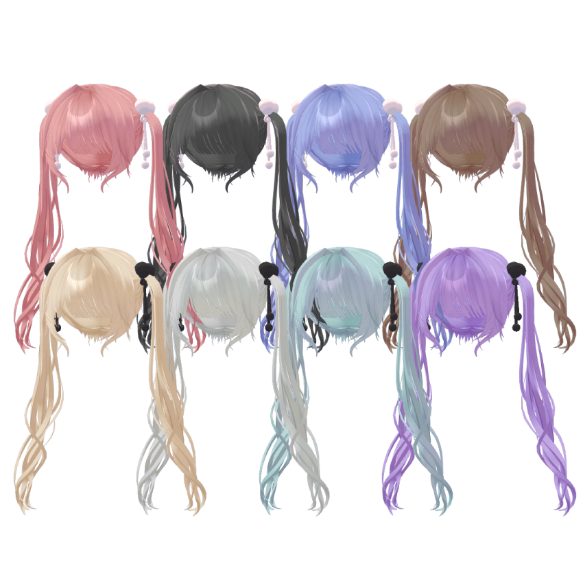 Downy Twintail【VRChat想定】 - asterawrr - BOOTH