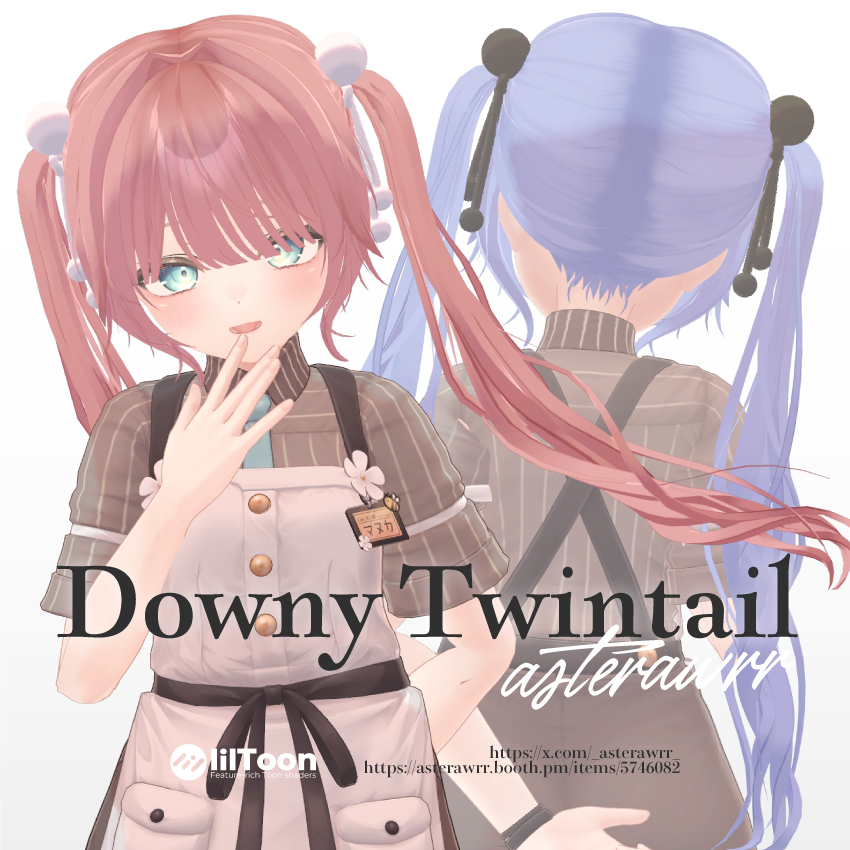 Downy Twintail【VRChat想定】 - asterawrr - BOOTH