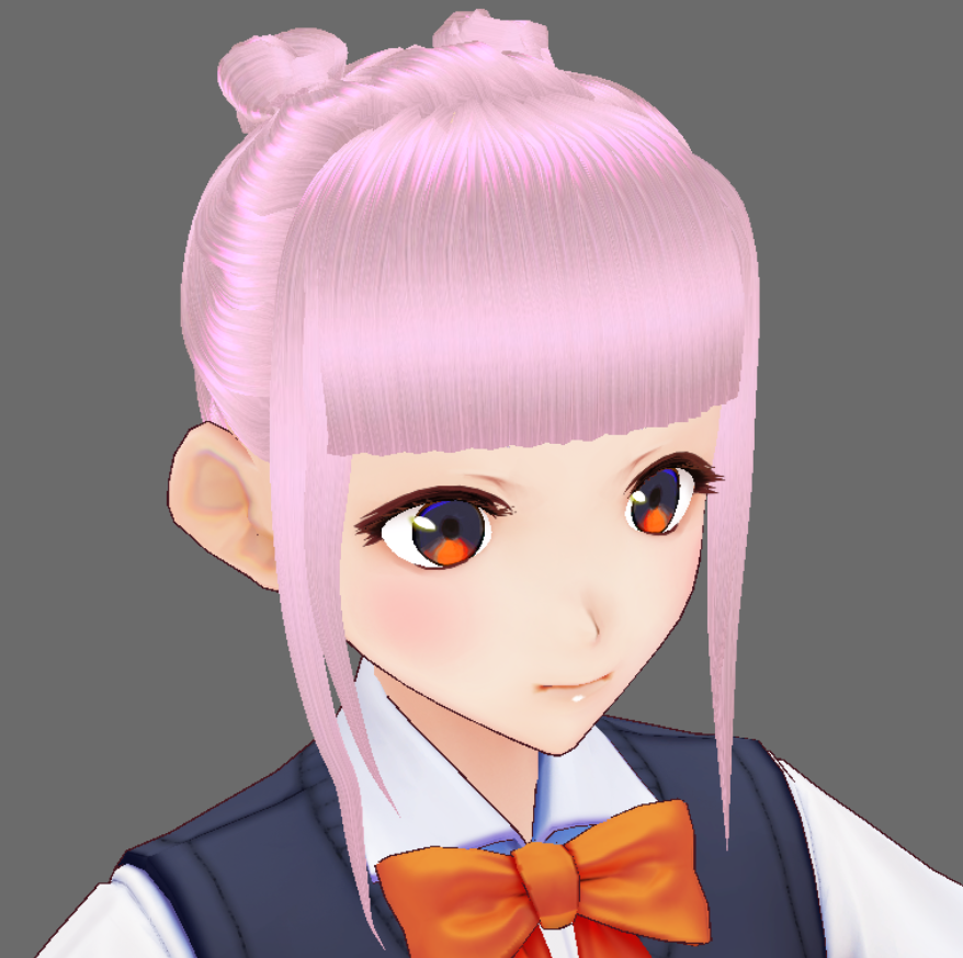 [VROID] Hair PRESET Double small buns and inner braid - berryberu - BOOTH