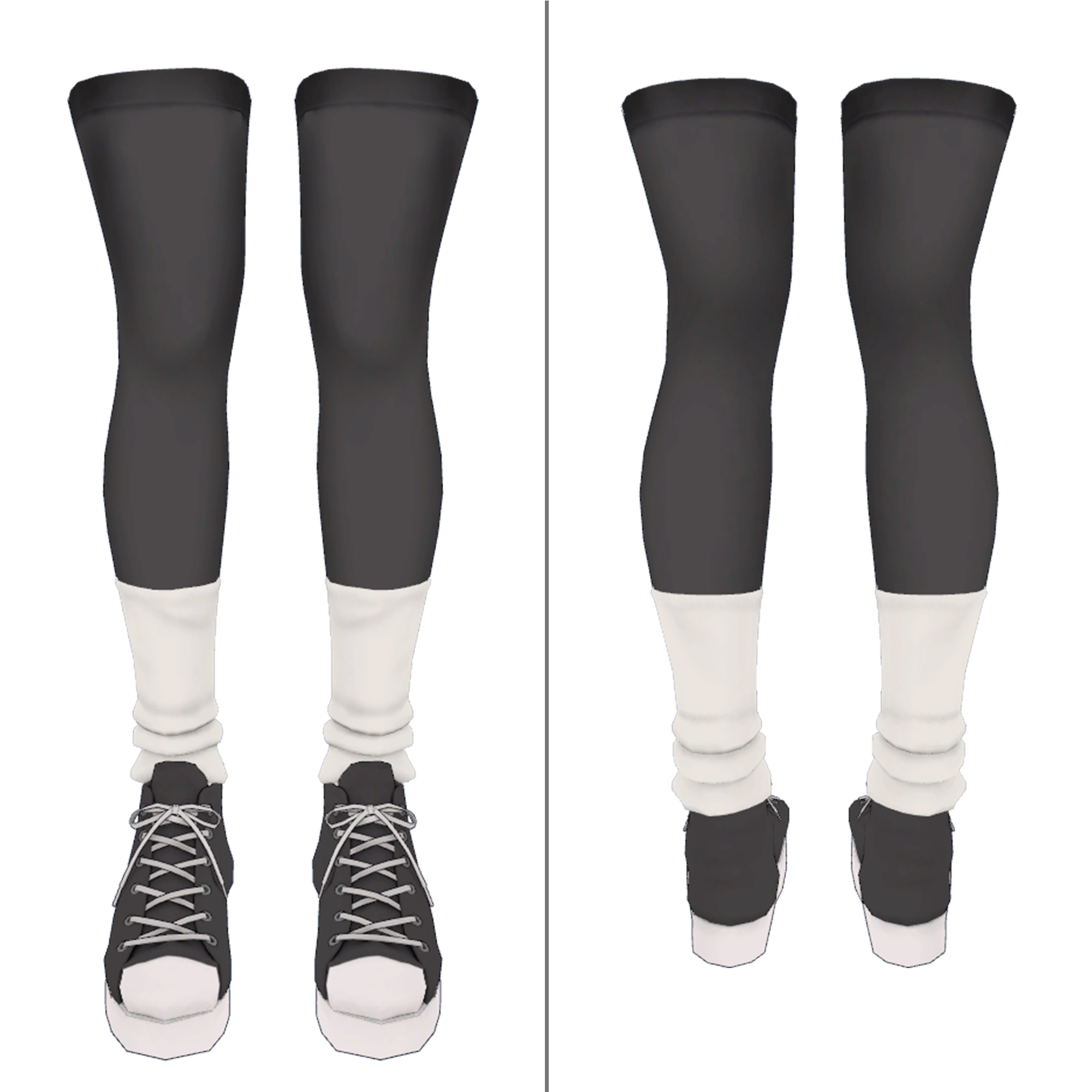 スニーカー、ルーズソックス、ニーソ【萌、セレスティア、桔梗、舞夜用】 - MARI24 - BOOTH