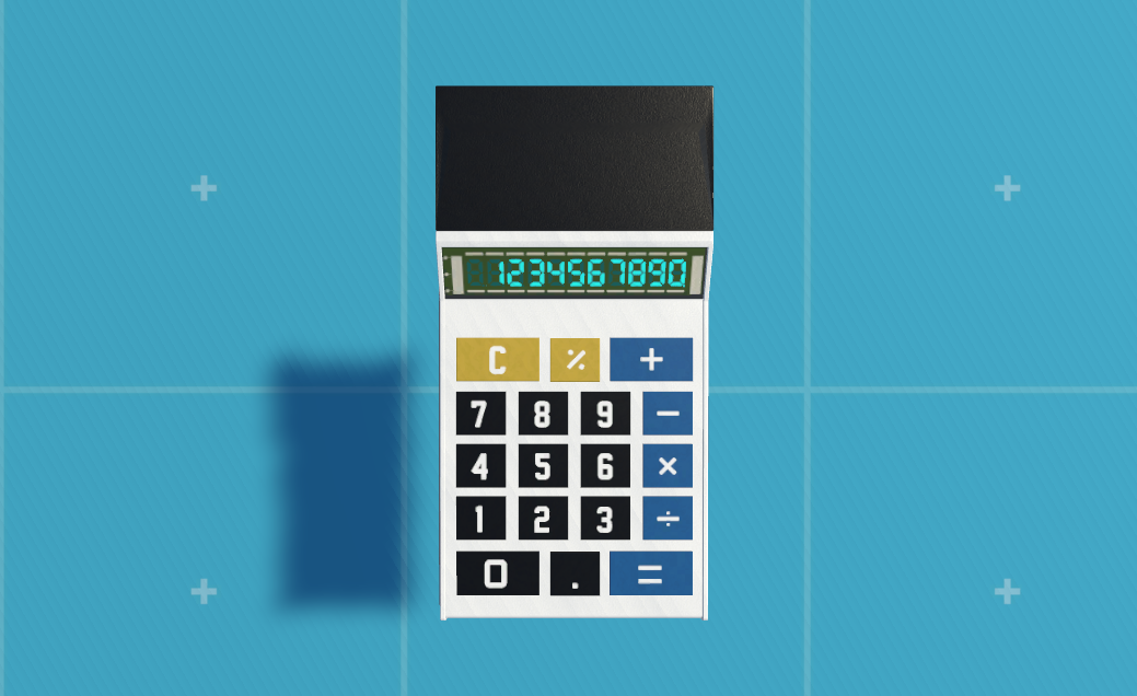 電卓 Working Calculator - Elorg 801 (1978) VRChat Prop - nayukie - BOOTH