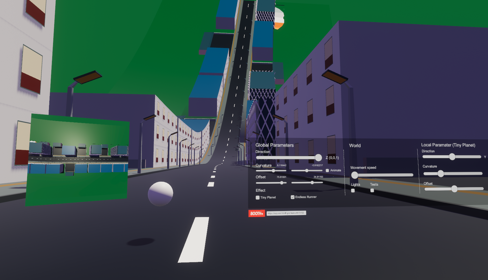 Vertex Shader TinyPlanet & Endless Runner — For VRCHAT - nayukie - BOOTH