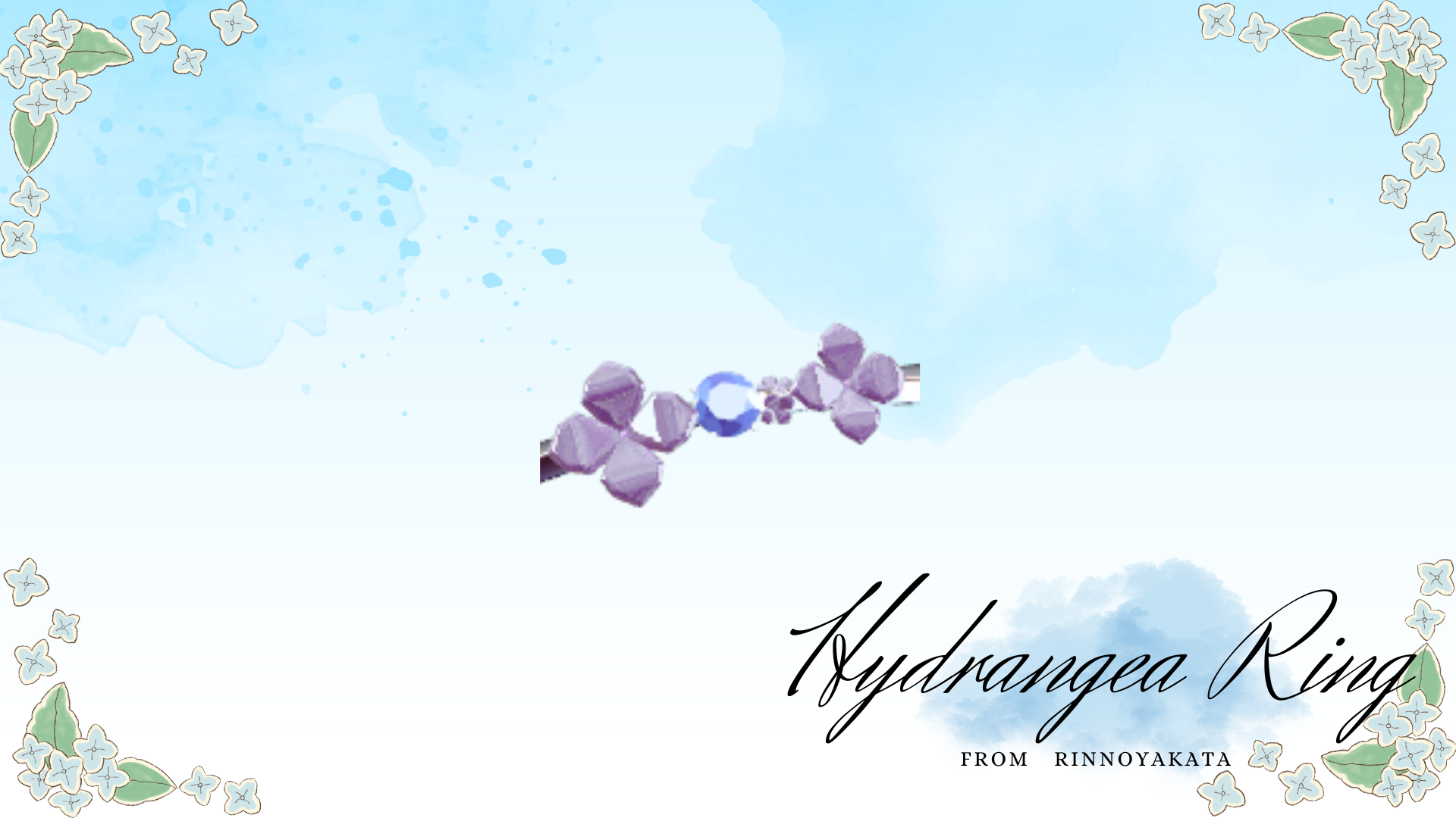 【VRChat】Hydrangea Ring【flower Ring】 - 凛の館 - BOOTH