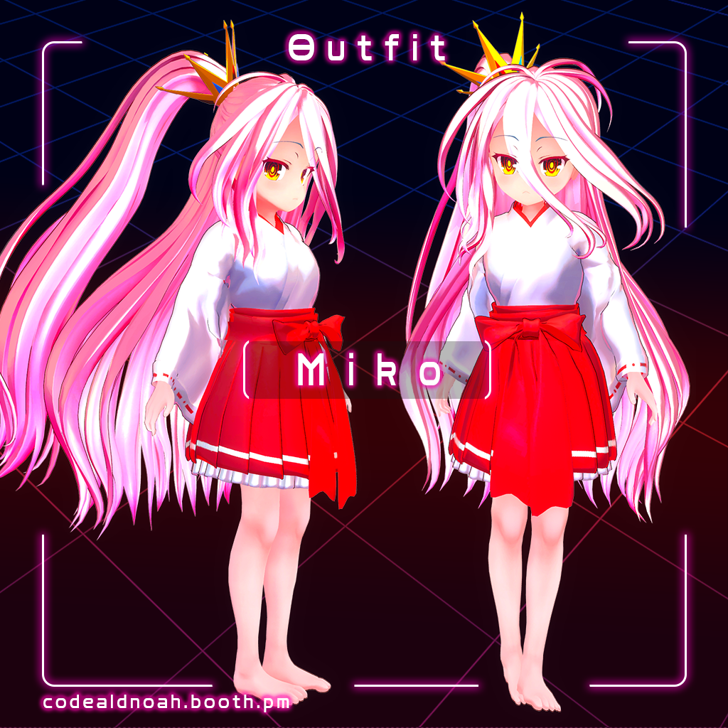 【3Dモデル】 「Shiro / 白」- Avatar3.0 NGNL_v1.5 - CodeAldnoah - BOOTH