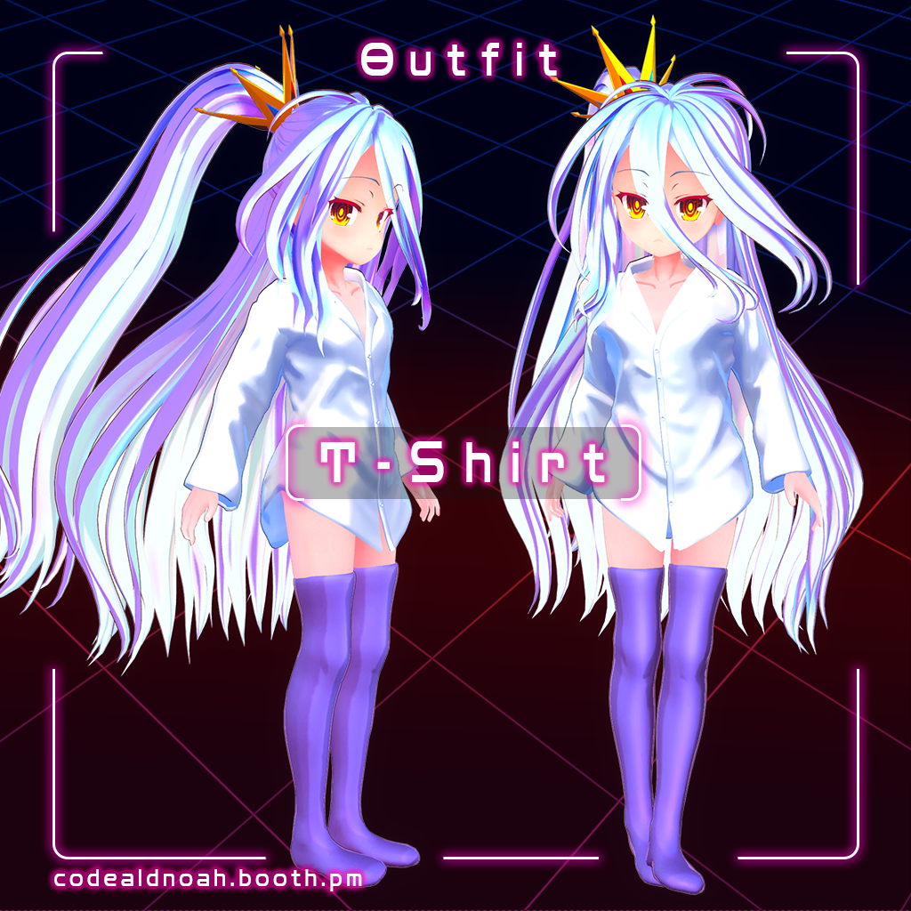 【3Dモデル】 「Shiro / 白」- Avatar3.0 NGNL_v1.5 - CodeAldnoah - BOOTH