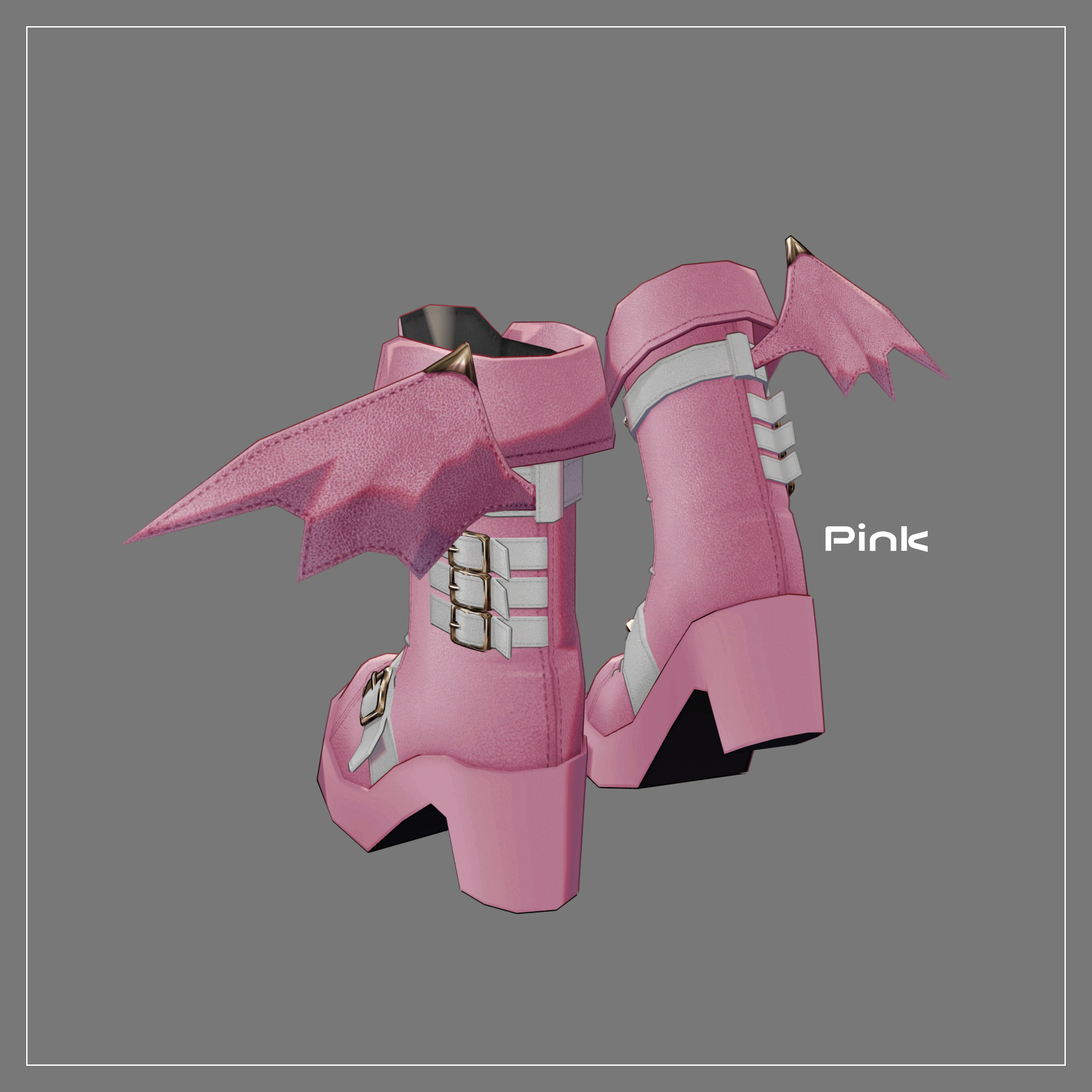 【VRC想定】Kawaii Gothic Punk ブーツセット【3Dアクセサリー】 - 翠ハル商店 オリジナル3Dモデル「雪斗」販売開始し ...