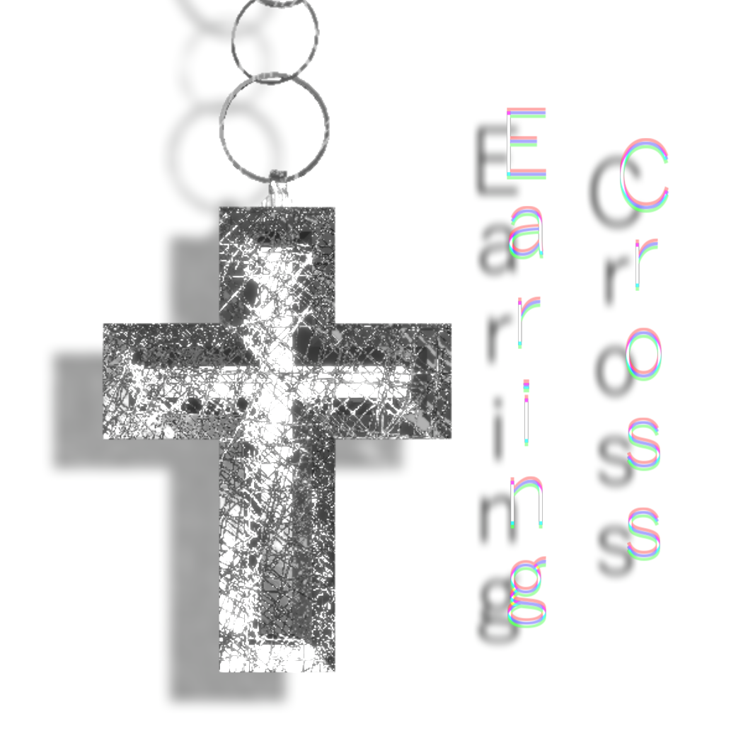 【VRChat想定】イヤリング [白銀] Cross - Earing - TikuwaZakka - BOOTH