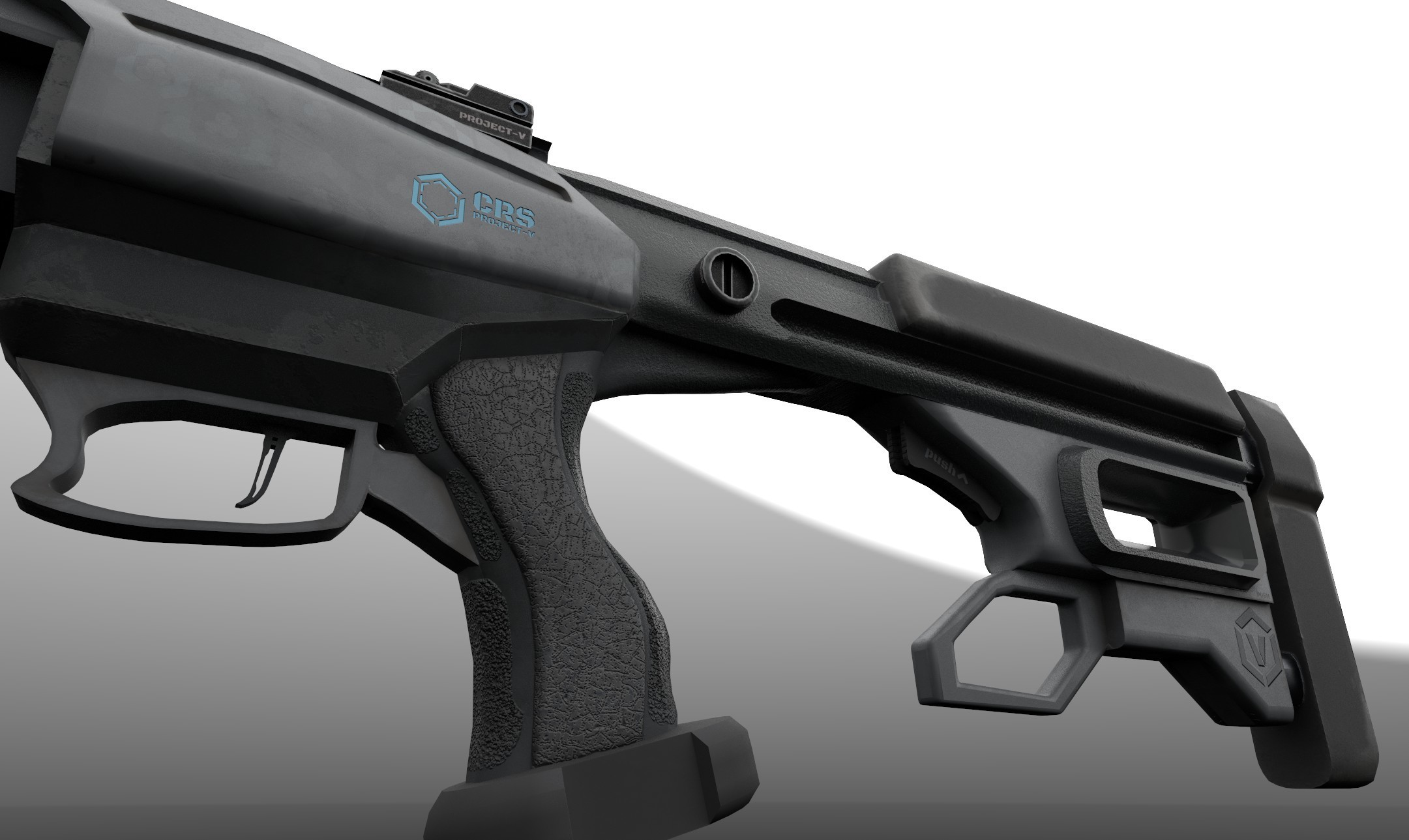 RailGun and Parts set with animation(Railgun body ,digital scope ...