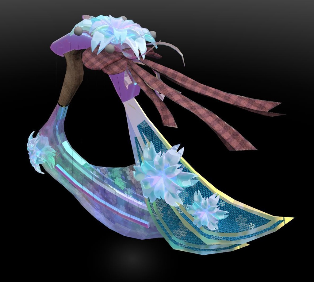 diamond flower harp(lire) (VRCHAT) - whitepanic - BOOTH