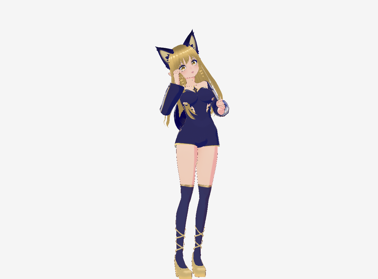 Nayomi Royal Cat Girl VRM vtuber model - DarkoPrincess Boutique - BOOTH