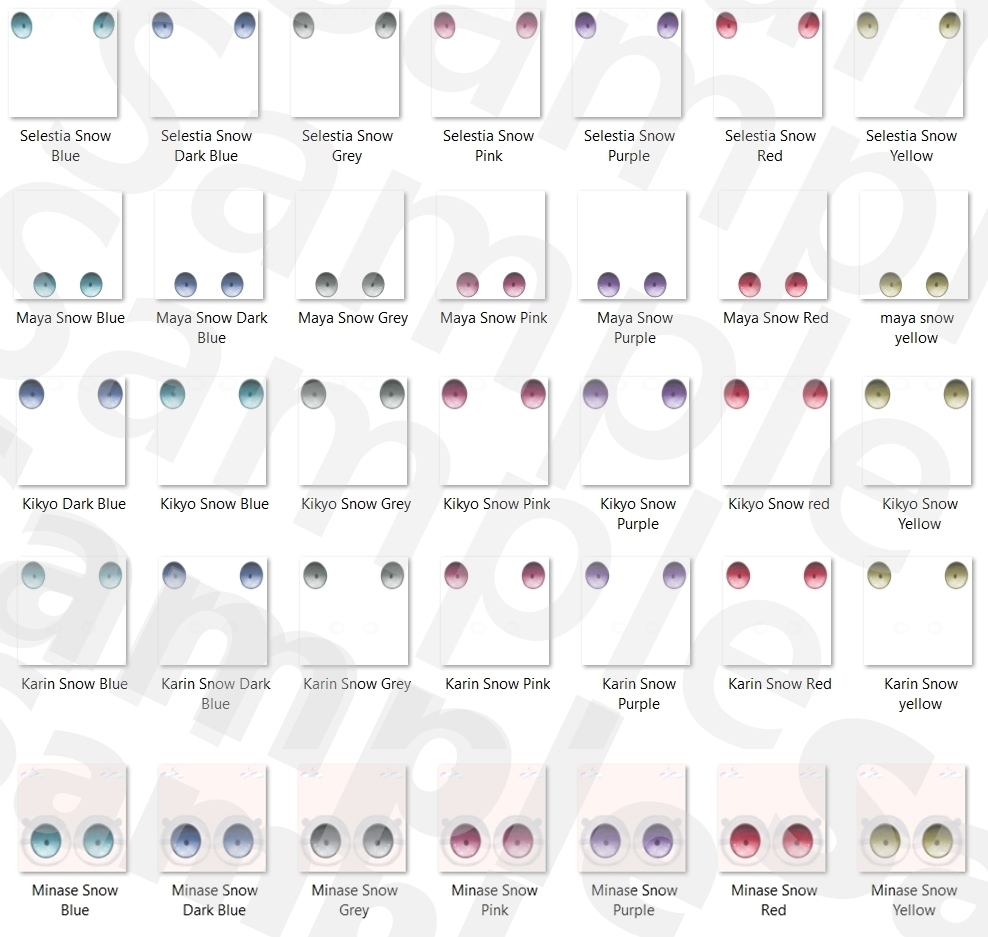 【5 Avatar】Snowflake Eye Textures - SoraHaru - BOOTH