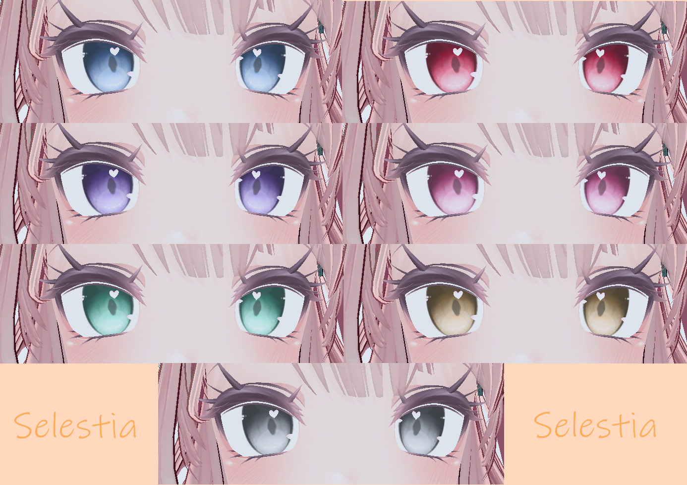 【4 Avatar】Charming Eye Textures - SoraHaru - BOOTH