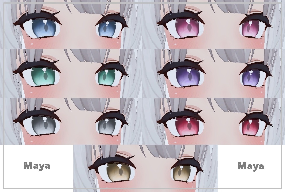 【7 Avatar】Charming Eye Textures - SoraHaru - BOOTH