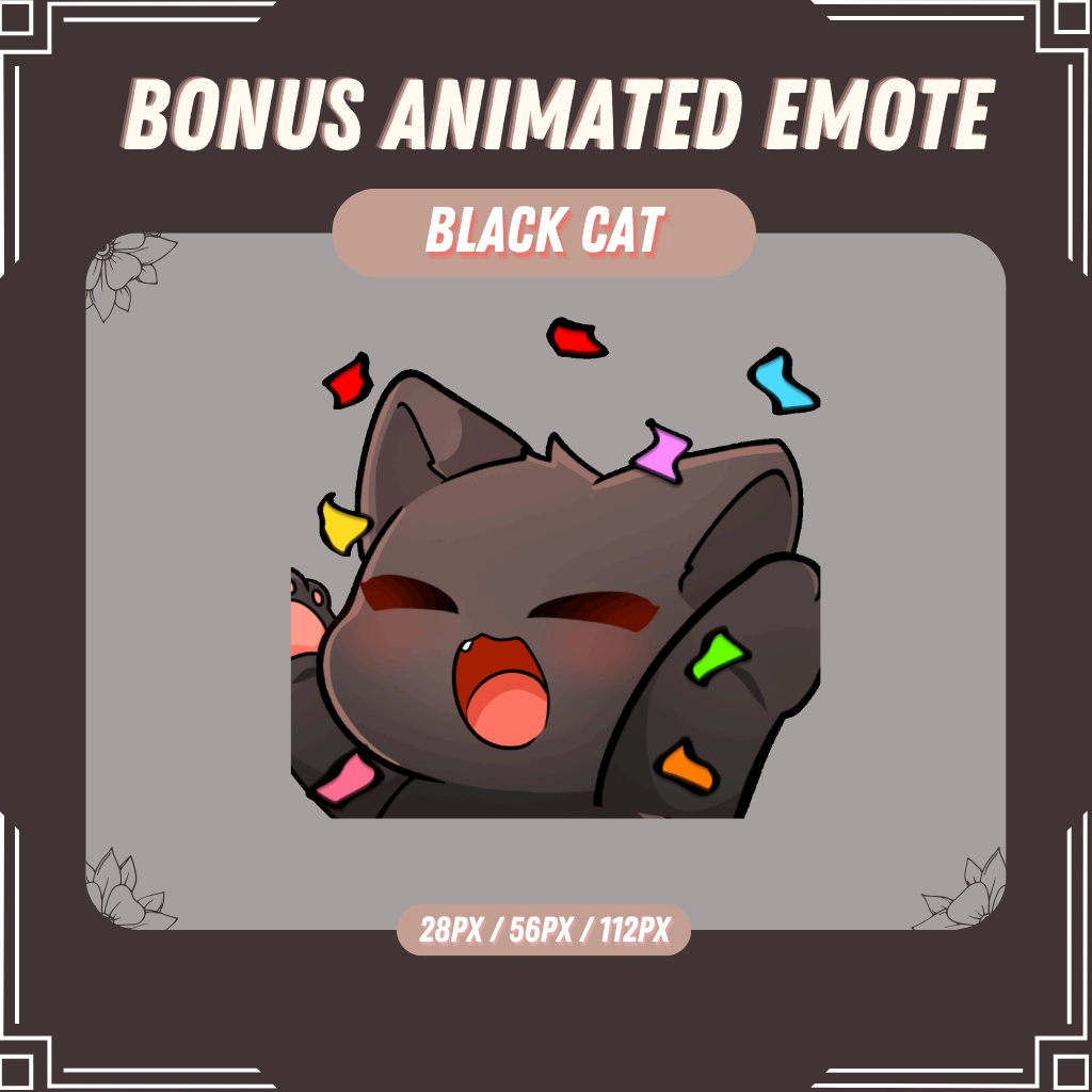 【twitch Emote】black Cat Twitch Emotes Emote Livestream Emote Cute