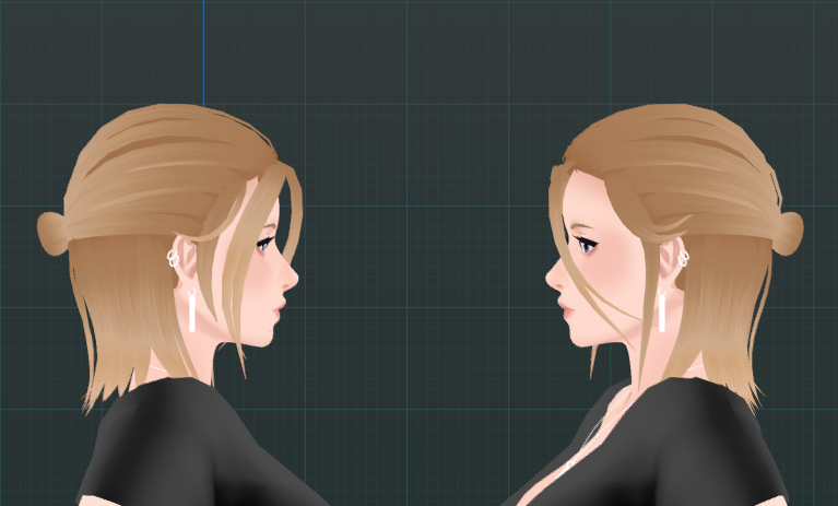 Half-Up Hair - VRChat Hair Asset - Kelseu - BOOTH