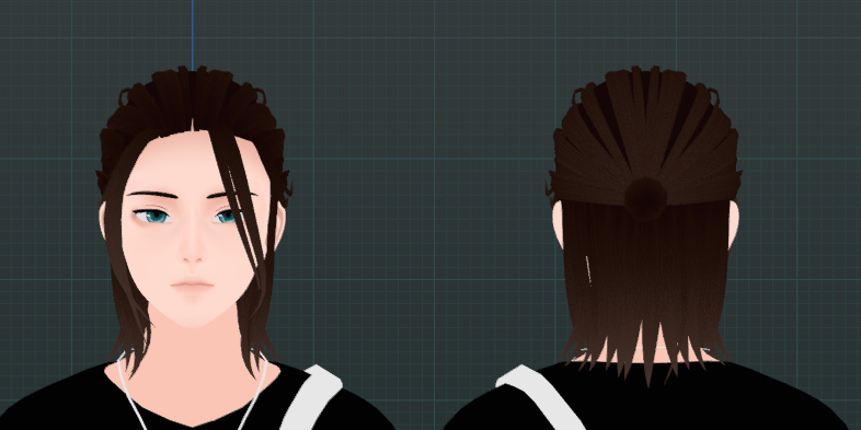 Half-Up Hair - VRChat Hair Asset - Kelseu - BOOTH